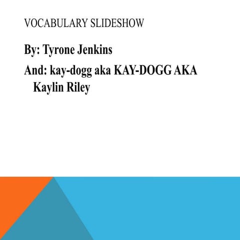 Vocabulary words | PPTX