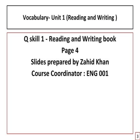 ENG 001 - Vocabulary Unit 1 R & W 1.pptx