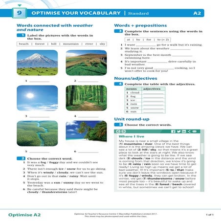Vocabulary unit 9 | PDF