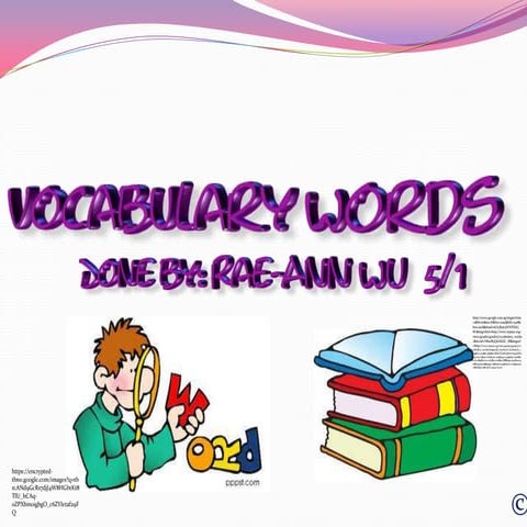 Vocabulary words | PPTX