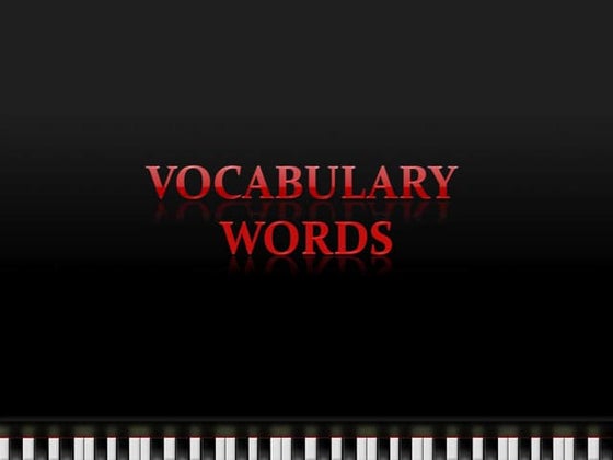 Vocabulary Powerpoint | PPTX
