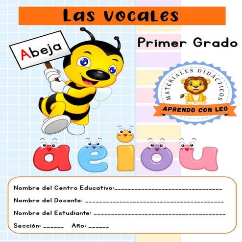 Librito en PDF de las Vocales (1).pdf- Proceso de lectoescritura | PDF