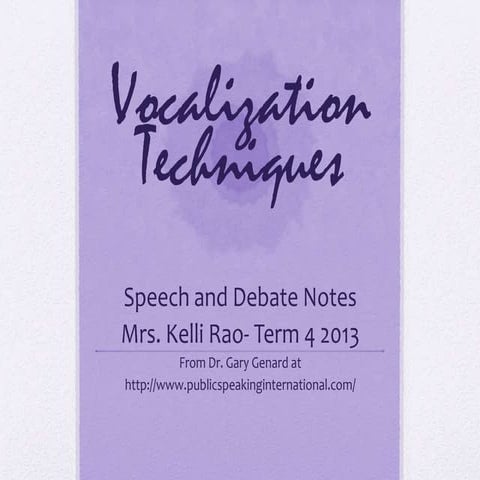 Vocalization techniques | PPTX