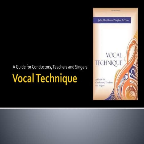 Vocal technique: A Guide for conductors, teachers, and singers (Julia ...