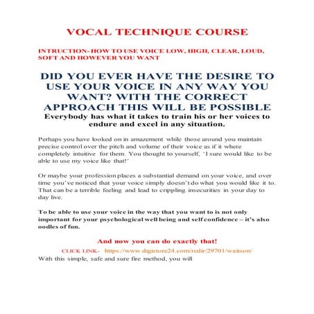 Vocal technique course | DOCX