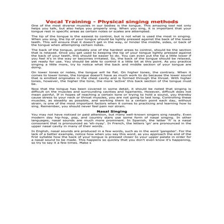 Vocal training | DOCX