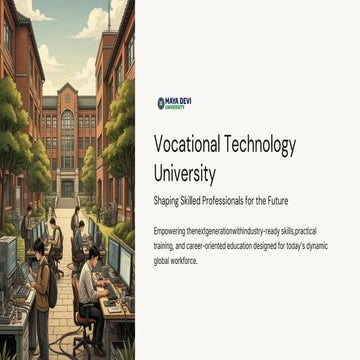 Vocational Technology University: Shaping Skilled Professionals for the ...