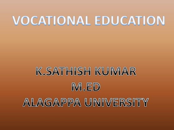 Vocational education | PPT