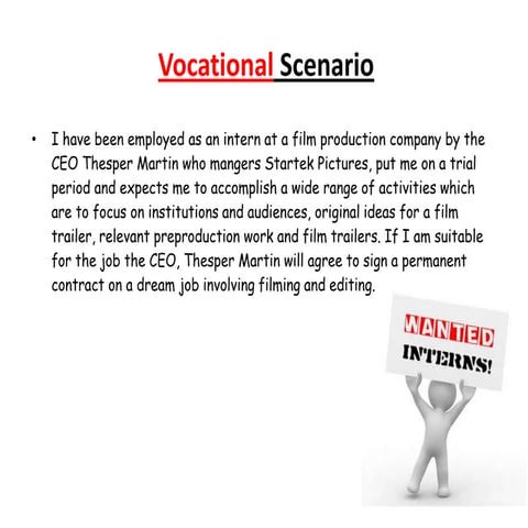 Vocational scenario | PPTX