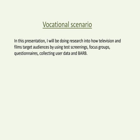 Vocational scenario | PPTX