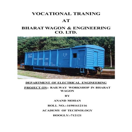 Vocational traning report on Railways Workshop | PDF