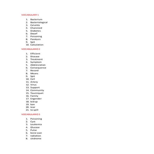 Vocaulario | PDF