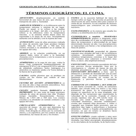 Ud2. el clima. vocabulario | PDF