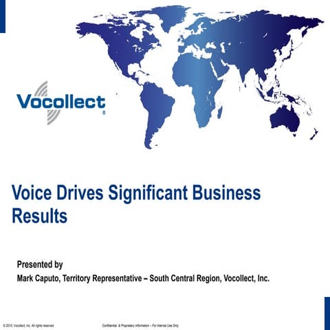 Super Barcode Training Camp - Vocollect Voice Picking Presentation | PPT