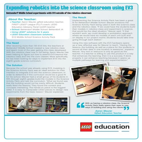 Expanding robotics into the science classroom using EV3 | PDF | Model ...