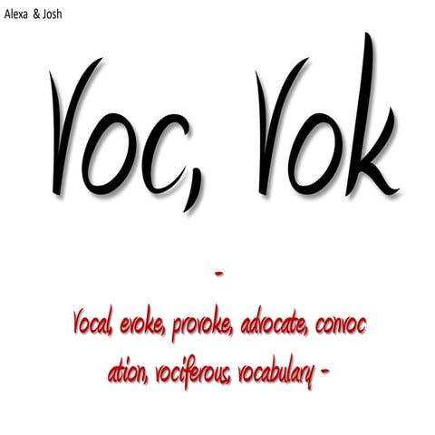 Voc, vok | PPT