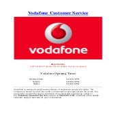 Vodafone customer service