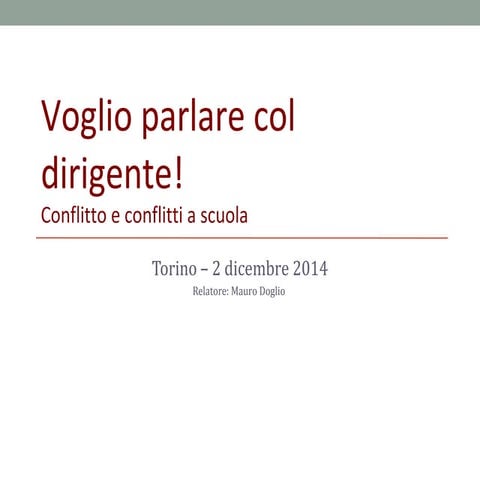 La gestione dei conflitti | PDF
