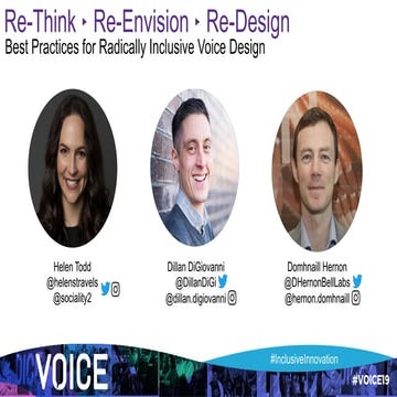 VOICE 2019: Re-Think, Re-Envision, Re-Design | PDF