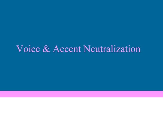 Voice and accent | PPT