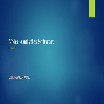 Voice analytics | PPT