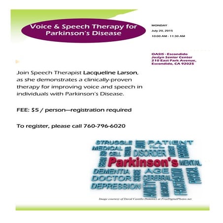 Voice and Speech Therapy for Parkinson's Disease | PDF