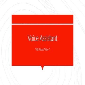 Voice Assistant App | PPT