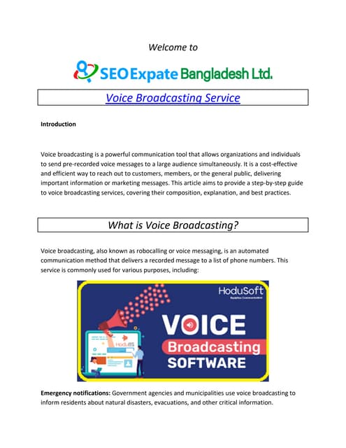 Voice Broadcasting Strategy For Political Campaign | PPT