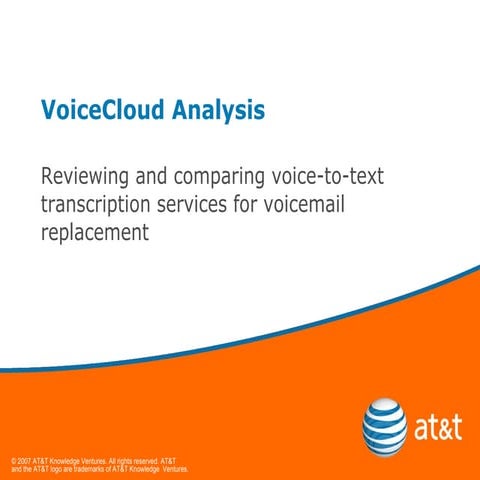 VoiceCloud Presentation April 2008 | PPT