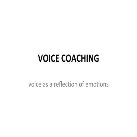 Voice coaching | PDF