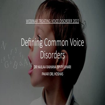 VOICE DISORDER.pptx . | PPT
