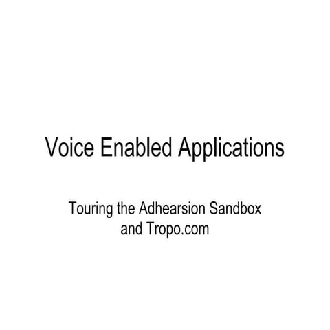Voice Enabled Applications | PDF | Digital Audio | Computer Software and Applications