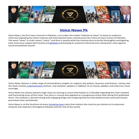 Voice News pk | PPTX