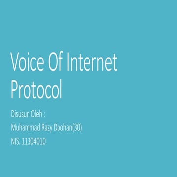Voice of internet protocol (VOIP) | PPTX