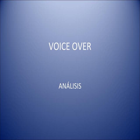 Voice over | PPT