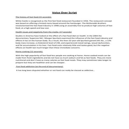 Voice Over Script | DOCX