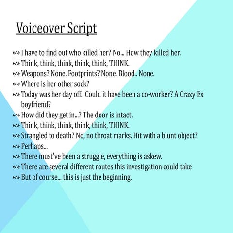 Voiceover script | PPTX | Crime & Harmful Acts to Individuals, Society ...