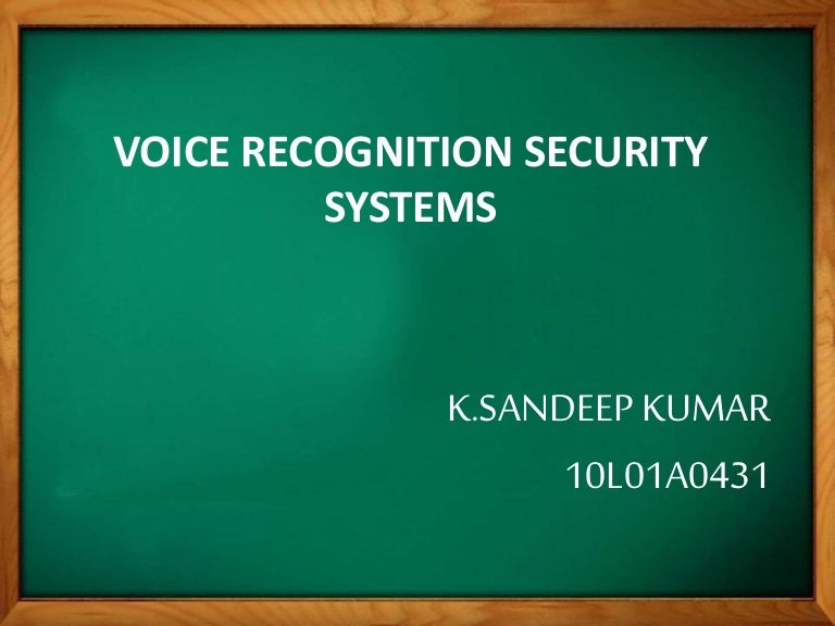 Voice Recognition Security Systems