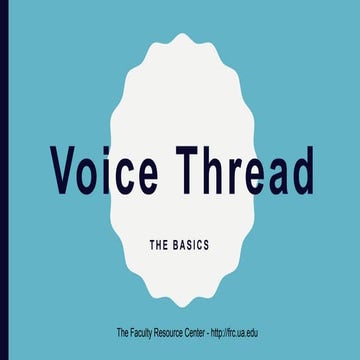 Voice thread workshop revised | PPT