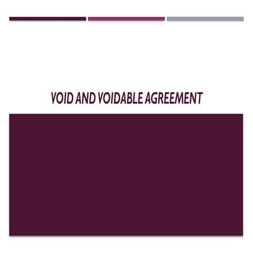 Void Agreement ppt for law sem 1 mumbai un. | PPT