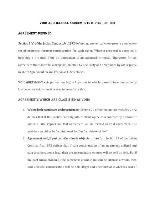 Void agreements | PPTX