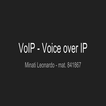 il VoIP | PPTX