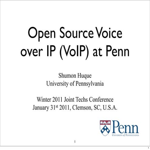 Open Source VoIP at Penn | PDF