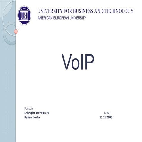 VoIP Presentation | PPTX