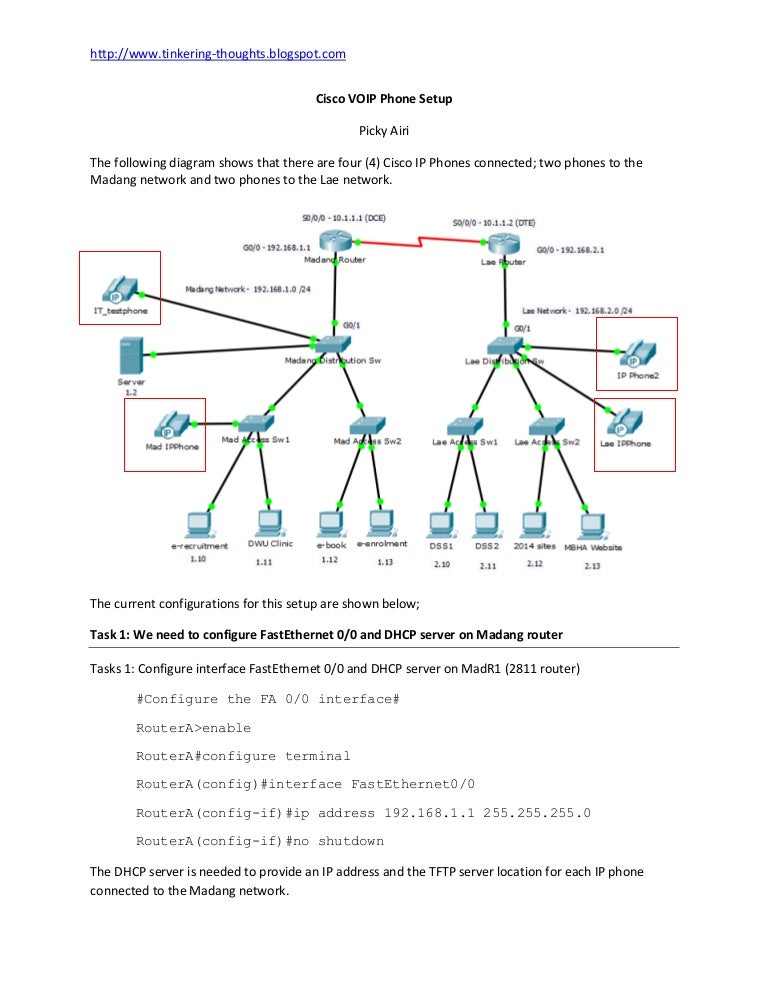 Voip phone setup
