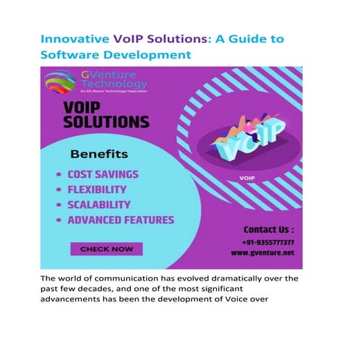 Innovative VoIP Solutions: A Guide to Software Development | PDF