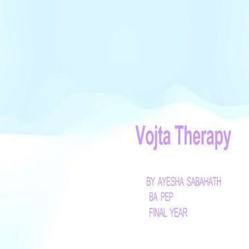 vojta therapy | PPTX