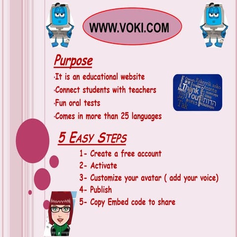 Voki digitaltool | PPTX | Computing | Technology & Computing