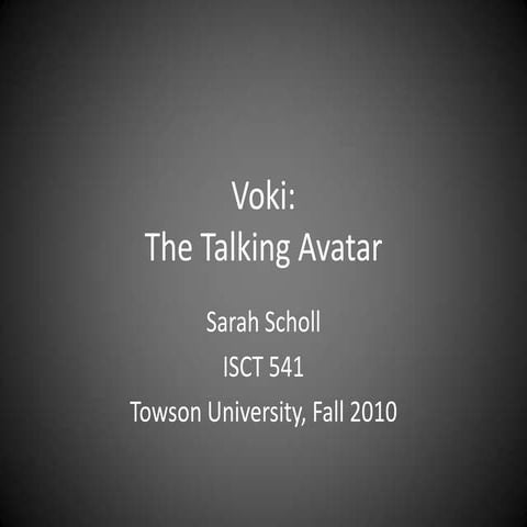 Voki presentation | PPTX | Technology & Computing