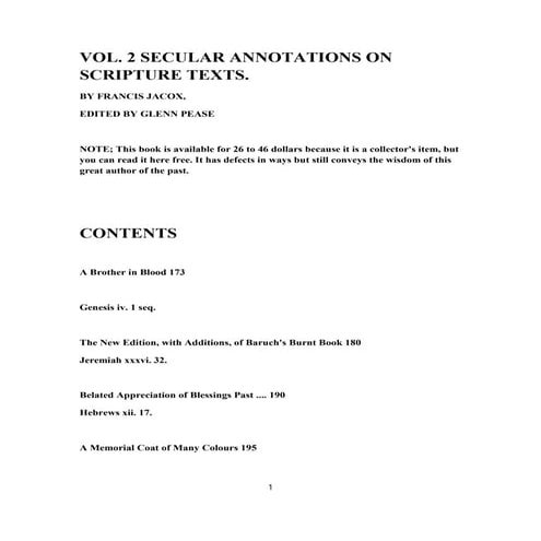 Vol. 2 secular annotations on scripture texts. | PDF